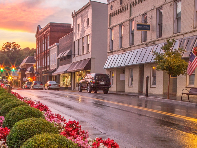 After rain showers, Washington Street glows with that magical light photographers chase and poets try desperately to describe.