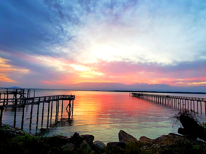 Lowcountry sunsets don't just happen&mdash;they perform, painting the water with colors that would make Monet reach for his palette.