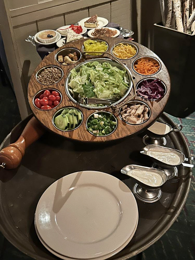 The tableside salad station&mdash;where vegetables become worthy supporting actors in your meat-centric blockbuster of a meal.