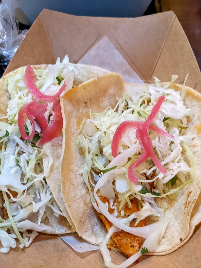 Shredded cabbage and pickled onions add the perfect crunch factor—like nature's potato chips but actually good for you.