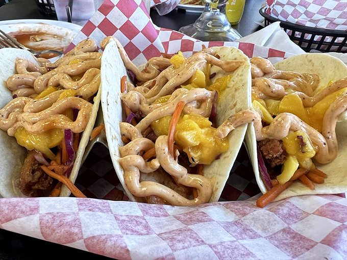 That zigzag of sauce isn't just for show&mdash;it's the exclamation point on tacos that deserve their own food holiday.