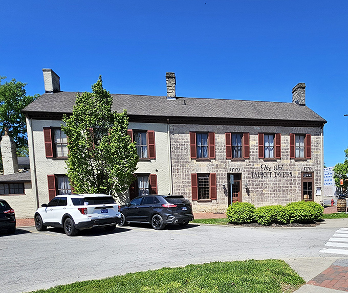 The Old Talbott Tavern has served travelers since the 1700s. If these stone walls could talk, they'd probably ask for another bourbon.