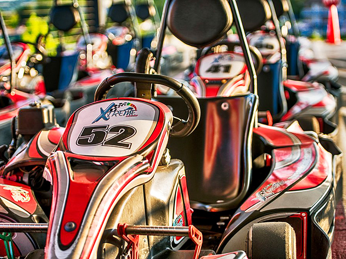 Up close with number 52, the chariot of champions. These aren't your childhood bumper cars&mdash;they're serious speed machines with attitude.
