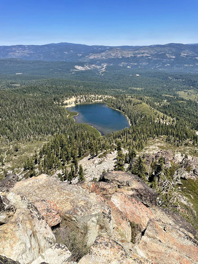 Summit views that make your smartphone camera feel wholly inadequate. This panorama from the peak is California showing off its geological r&eacute;sum&eacute;.