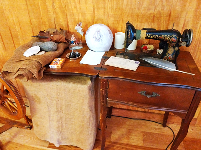 Vintage treasures like this antique sewing machine aren't museum pieces&mdash;they're part of the living history that makes Dogwood Hills feel like stepping into your grandmother's cherished memories.