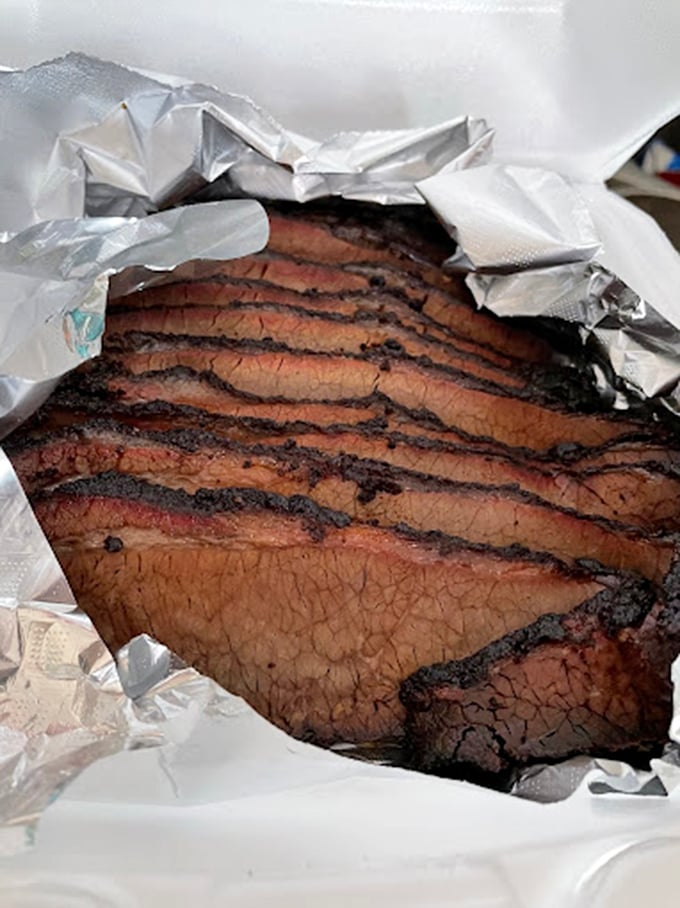 Smoke rings don't lie. This brisket has the kind of bark that would make tree surgeons jealous and a pink smoke ring that's practically a halo.
