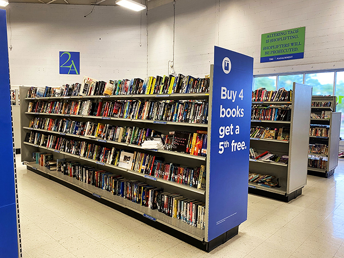 Literary treasure trove with a bonus: buy four books, get a fifth free. Your bookshelf called and said it's feeling particularly empty today.
