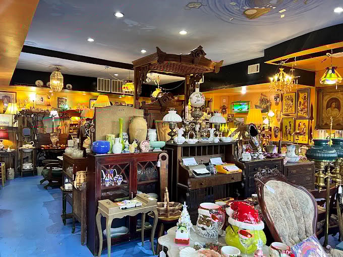 Layer upon layer of history stacked with the precision of a Jenga master. One wrong move and you're buried under an avalanche of Americana.