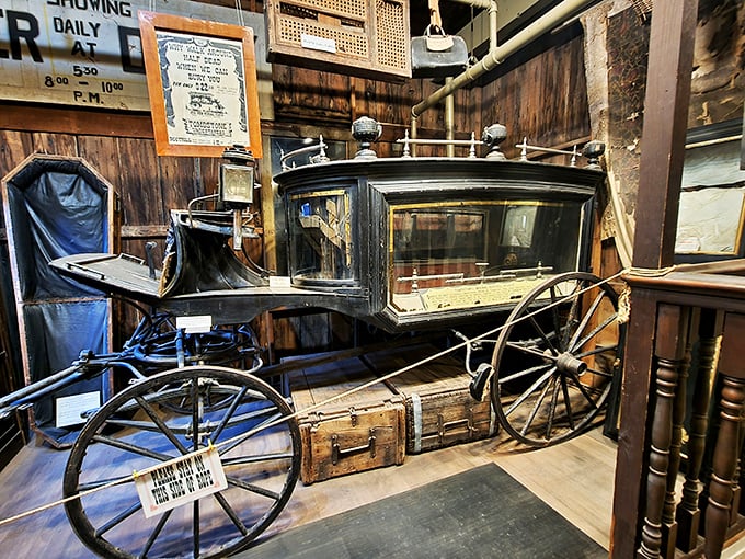 The Black Moriah hearse &ndash; Tombstone's final ride service. When your Uber rating drops to zero, this was your last transportation option.