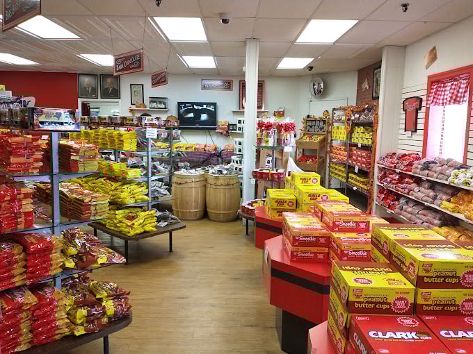 Wooden barrels filled with treats serve as treasure chests for modern-day candy pirates. X marks the spot where your diet walks the plank.