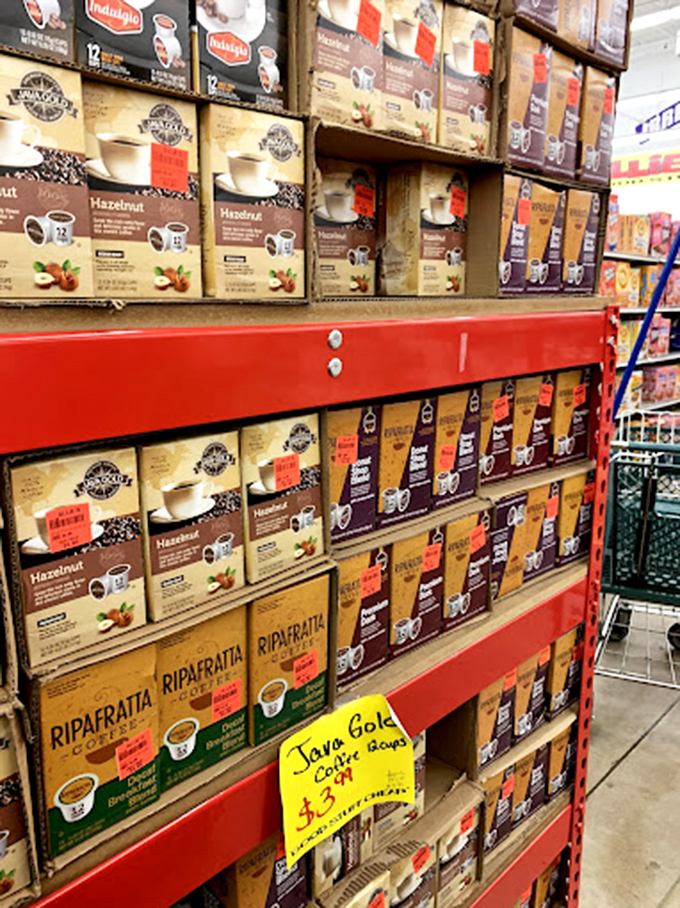Coffee paradise for caffeine connoisseurs on a budget. These K-cups and beans didn't get the memo about inflation.