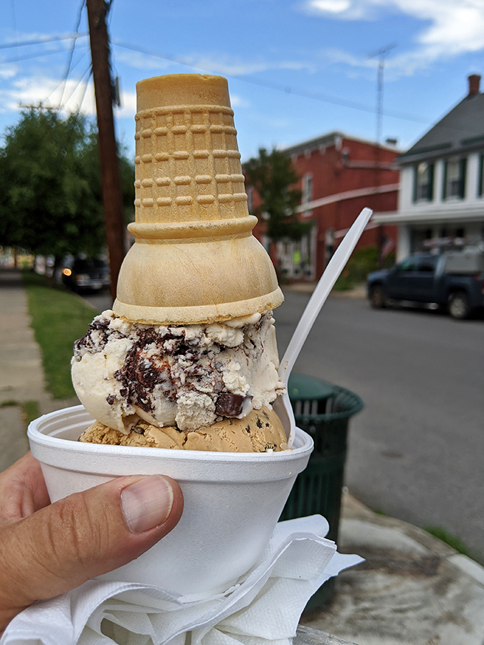 The architectural marvel that is a perfectly stacked cone. Frank Lloyd Wright couldn't have designed a more beautiful structure.