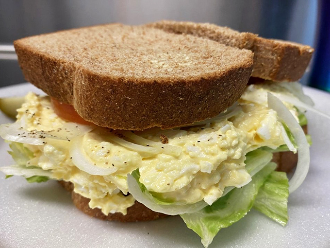 Egg salad that actually tastes like eggs&mdash;revolutionary! Creamy, perfectly seasoned, and generous enough to make your grandmother proud.