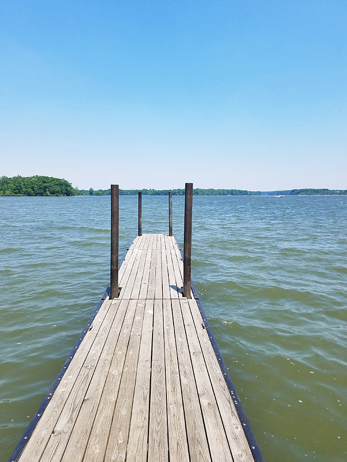 The dock of dreams. This simple wooden pathway invites you to leave your worries on shore and venture into that magical space where water meets sky.