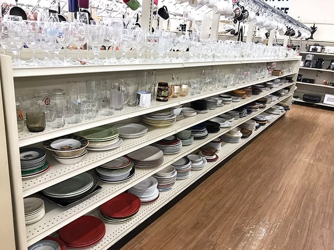 Mismatched plates and vintage glassware&mdash;because the best dinner parties happen when every piece has its own personality.