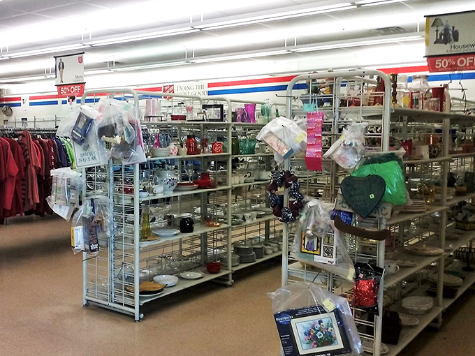 Treasures behind glass—the display cases hold everything from costume jewelry to collectibles. One person's past becomes another's prized possession.