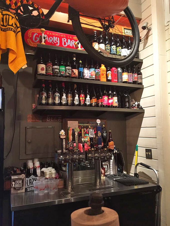 The bar setup isn't just impressive&mdash;it's a liquid library of craft beers where every tap tells a different story of hops and dreams.