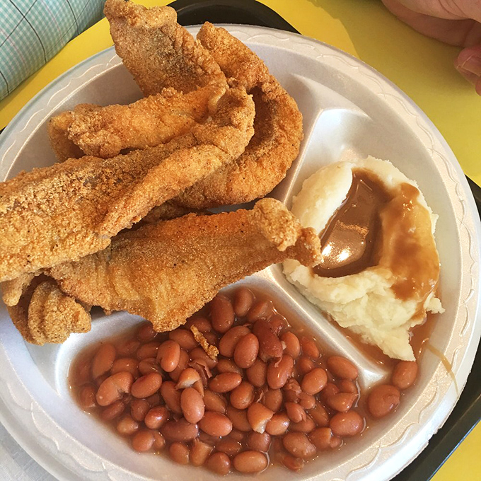 Cornmeal-crusted catfish that flakes at the mere suggestion of a fork. The South's answer to fine seafood dining.