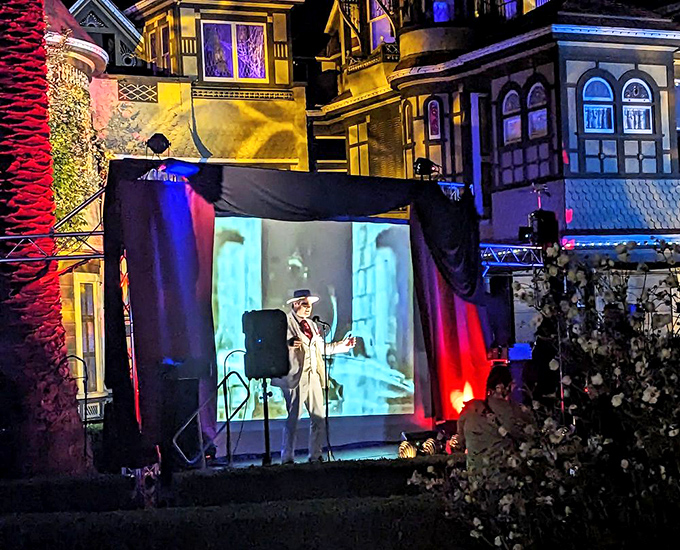 Even Halloween events here seem redundant – like bringing sand to the beach when your house already specializes in year-round spookiness.