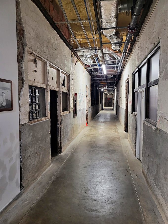 Time stands still in these abandoned corridors where peeling paint and graffiti tell stories of those who came after the patients left&mdash;or did they?