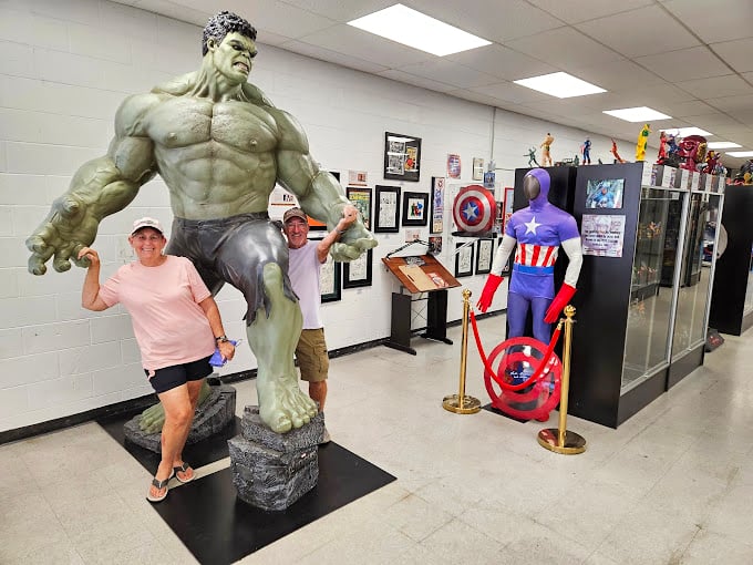 "Hulk pose with tourist!" This larger-than-life green giant makes visitors look positively pint-sized, offering the perfect photo opportunity for superhero enthusiasts of all ages.