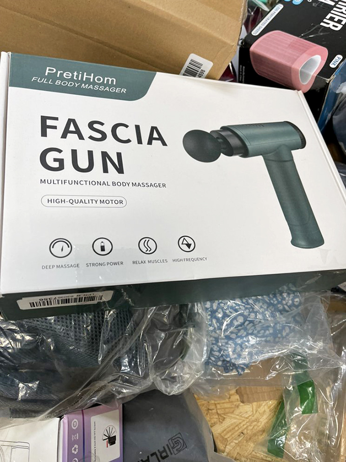 The fascia gun &ndash; where self-care meets power tools. Massage therapy that looks like it could also assemble IKEA furniture in record time.