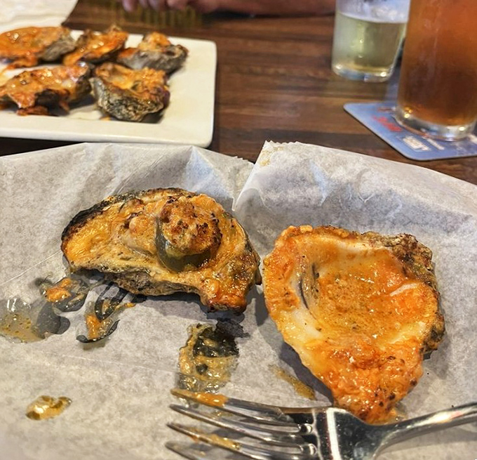 Charbroiled oysters that taste like they were harvested this morning, despite Arkansas's notorious shortage of coastline. Buttery, briny perfection on the half shell.