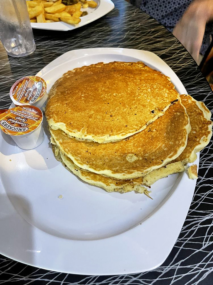 These pancakes aren't just big&mdash;they're Florida-retirement-plan big, with enough surface area to require their own zip code.
