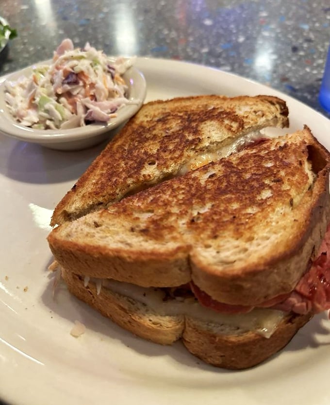 Behold the country fried steak in its natural habitat&mdash;surrounded by creamy mashed potatoes, Southern-style green beans, and a biscuit that's begging for butter.