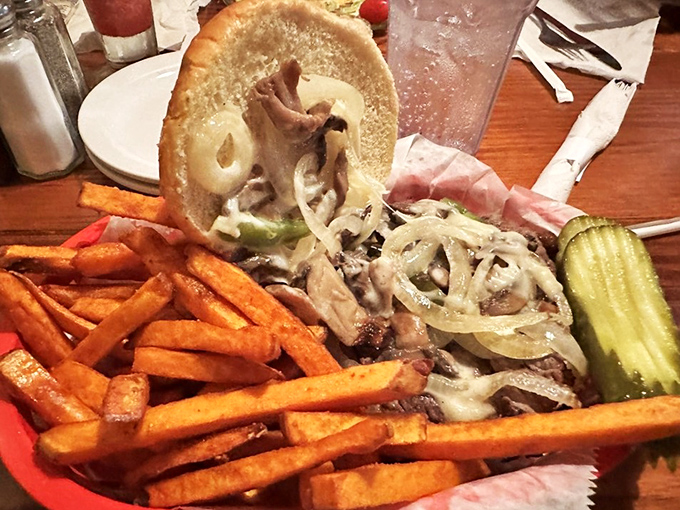 The Midwest's answer to a Philly &ndash; caramelized onions and melted cheese transform this sandwich into something worth driving across county lines for.