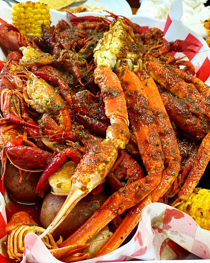 Seafood so fresh you'll check your GPS to confirm you're still in Kansas. This platter delivers the kind of coastal abundance that makes inland diners weep with joy.