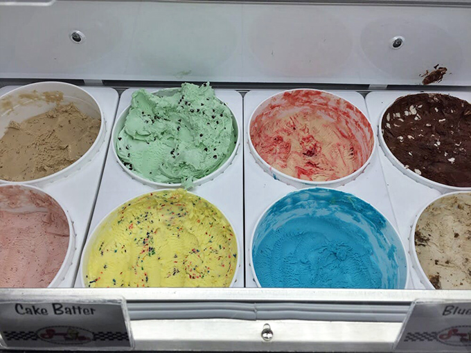The ice cream case&mdash;nature's color palette if nature were obsessed with making humans happy. Blue Moon, I see you winking at me.