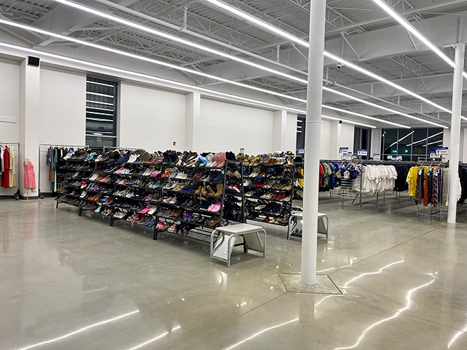 The shoe section: where Imelda Marcos would spend her retirement if she'd been more fiscally responsible.