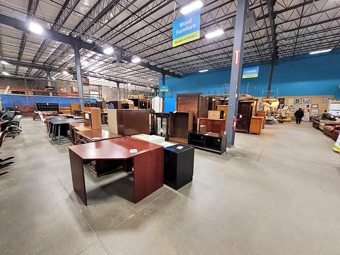 Office furniture that's seen more business deals than Wall Street, now waiting for its next PowerPoint presentation in your home office.