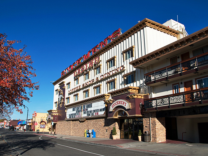 Stockmen's Hotel and Casino stands as Elko's grand dame, where the neon still glows with the promise of jackpots and juicy steaks.