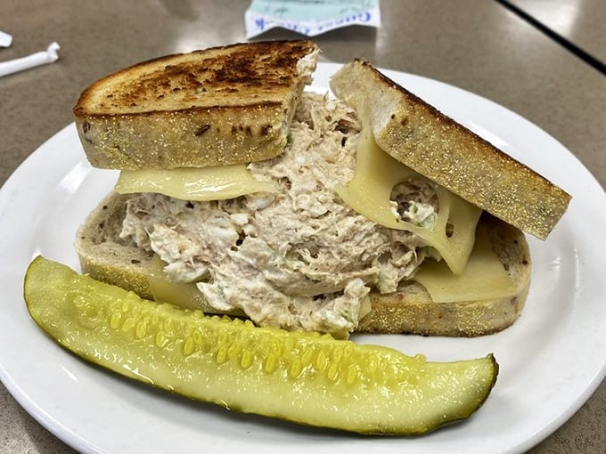 Even the tuna sandwich gets the Slyman's treatment &ndash; generous portions on perfectly toasted rye with that essential pickle on the side.