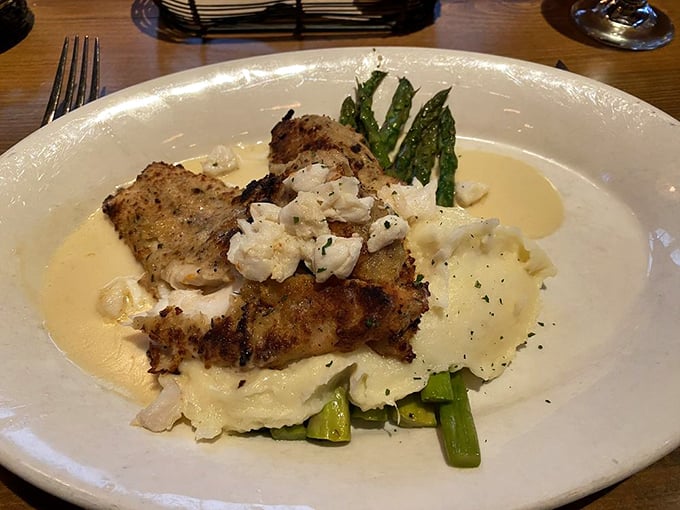 Not just walleye, but walleye elevated. Crisp coating, tender fish, and creamy accompaniments create a symphony of textures and flavors.