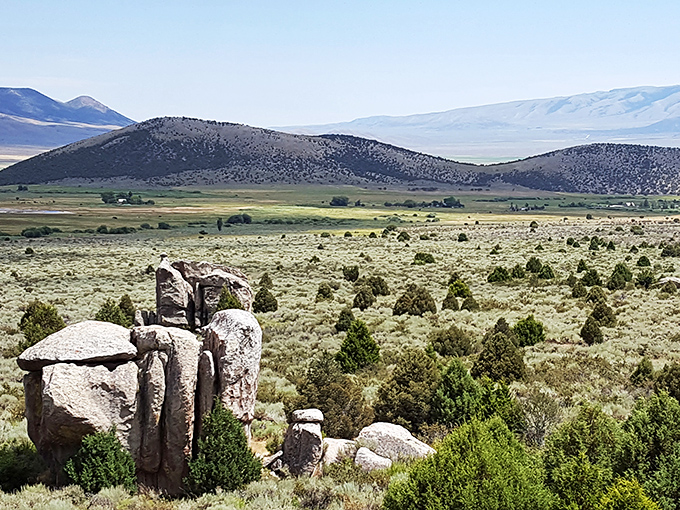These massive rock formations at Castle Rocks look like nature's skyscrapers rising from the sagebrush sea.