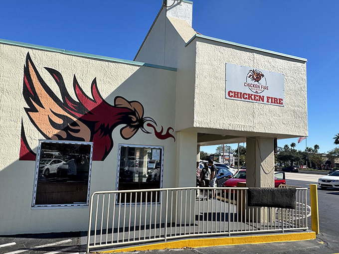 That fiery mural isn't false advertising &ndash; Chicken Fire brings heat that would make a dragon reach for water.