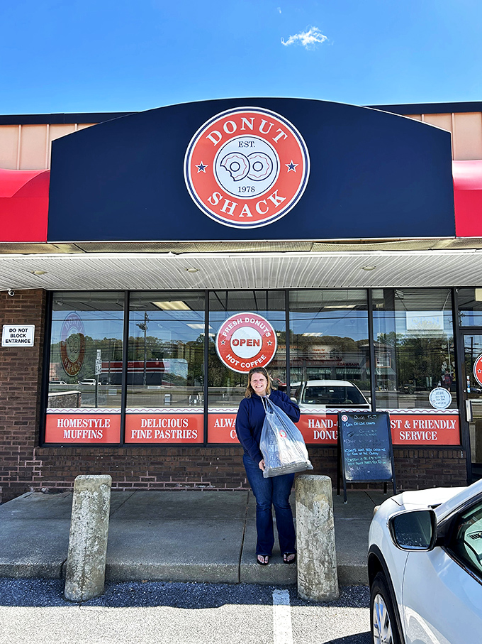 The Donut Shack's retro signage isn't trendy nostalgia &ndash; it's the real deal, promising old-school donut craftsmanship that's survived the test of time.