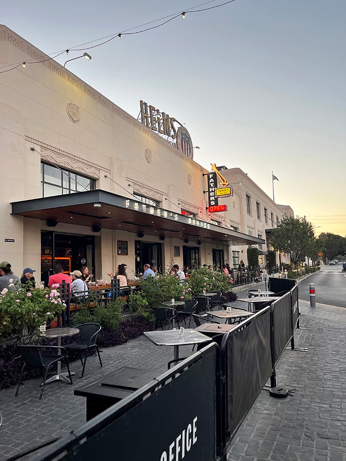 Father's Office's evening ambiance transforms burger consumption into a sophisticated affair. Like dinner theater where the star is a no-ketchup-allowed patty that changed Los Angeles forever.
