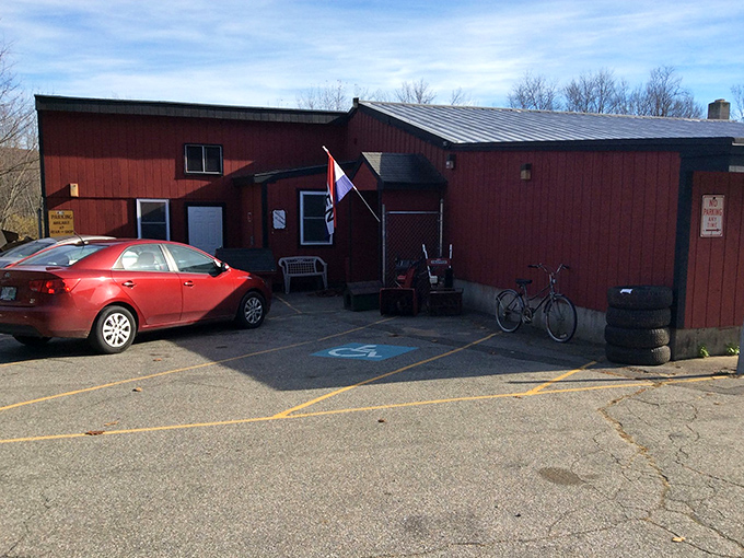Red barn, blue sky, endless possibilities. Hidden Treasures lives up to its name with a facade that promises adventure.