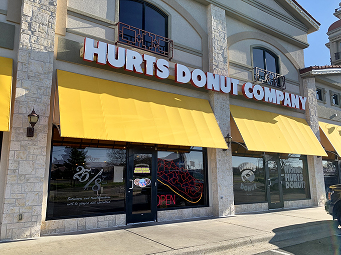 Those yellow awnings practically shout "happiness inside!" Hurts Donut proves Springfield knows its sweet stuff.