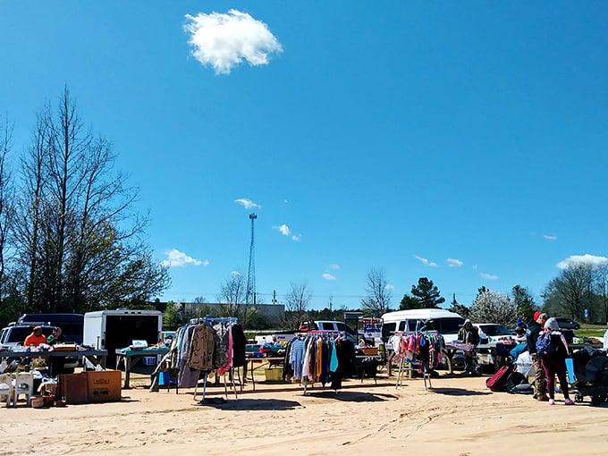 At Lee County Flea Market, even the lawn equipment gets a second chance at love&mdash;rural recycling at its most practical.