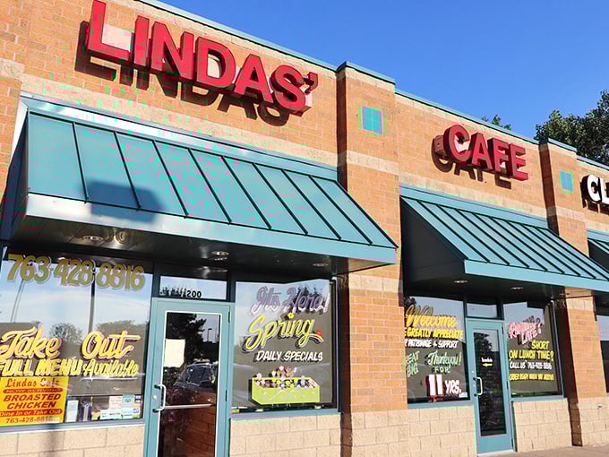 Behind those blue awnings and bright red letters, Lindas' Cafe is cooking up the kind of breakfast that makes Rogers proud.