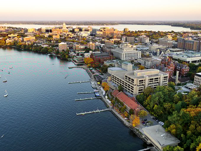 This aerial view of Washington DC shows the National Mall in all its glory &ndash; a green carpet rolled out for democracy itself.