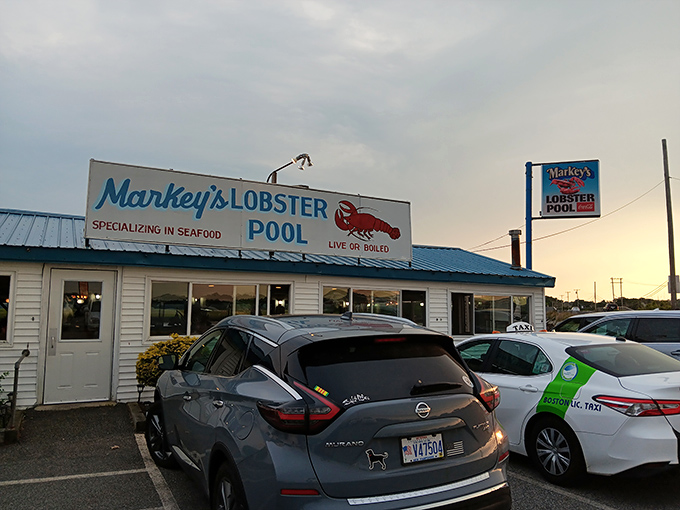 Markey's straightforward sign tells you everything you need to know &ndash; lobster awaits, no further explanation necessary.