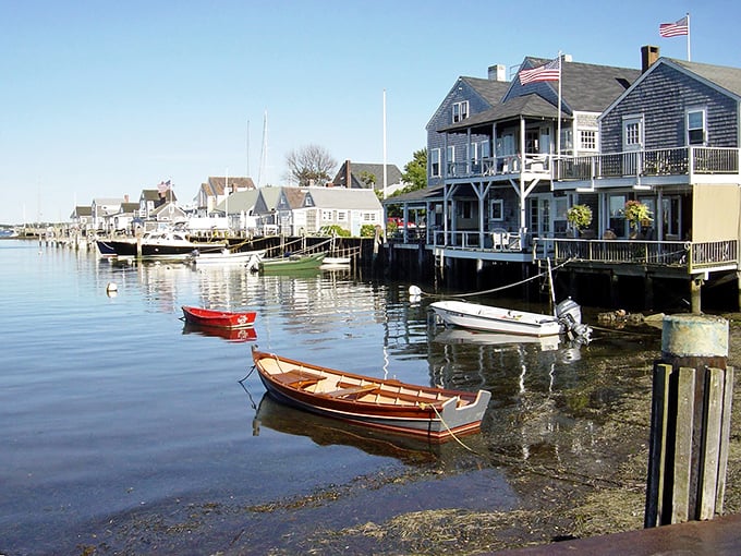 Nantucket's waterfront homes with their weathered shingles tell tales of sea captains and ocean voyages.