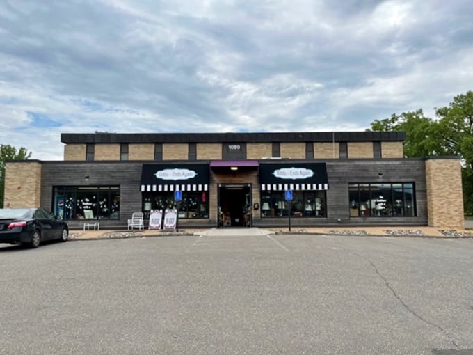 Odds & Ends Again's brick facade houses a wonderland of possibilities. Like a department store where everything has a story!