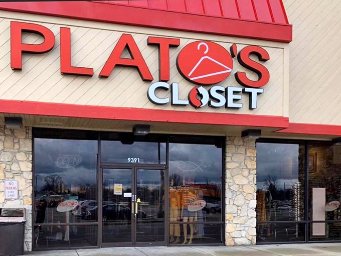 Plato's Closet: where teenage fashion dreams come true without parental budget nightmares. Philosophy never looked so stylish.
